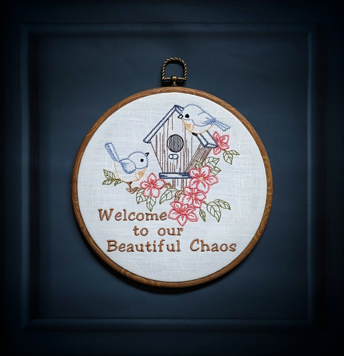 Welcome to our Beautiful Chaos. Machine embroidery 8" hoop art – Keep ...